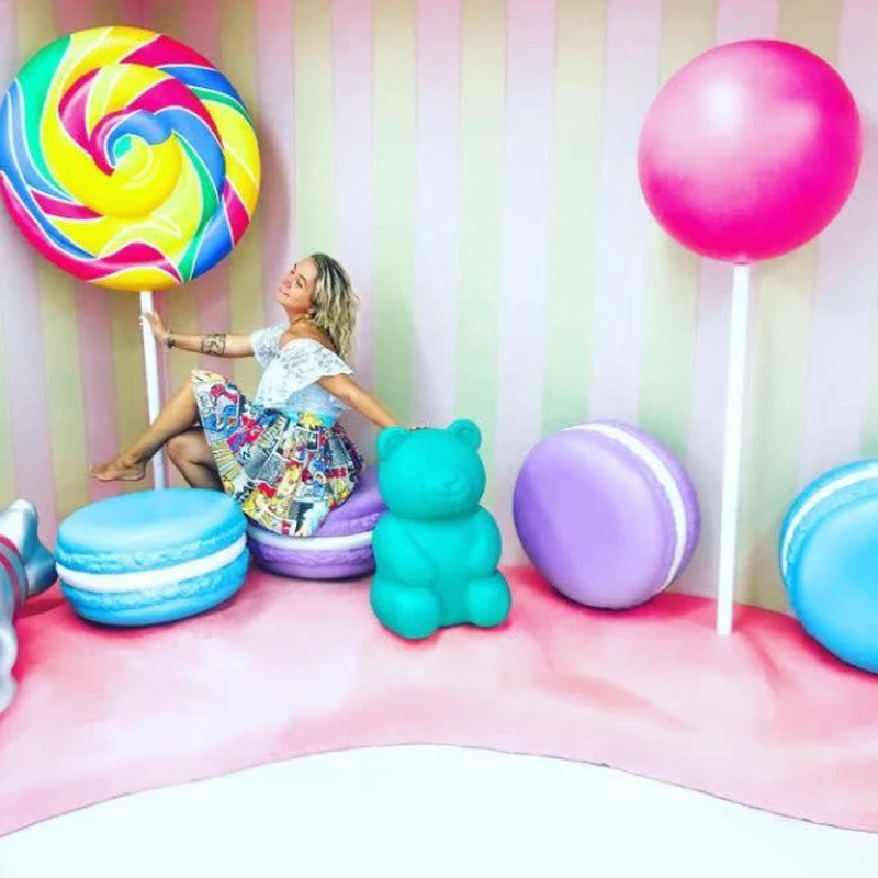 Luxury Sweethouse Decor Life Size Resin Fiberglass Lollipop And Candy ...