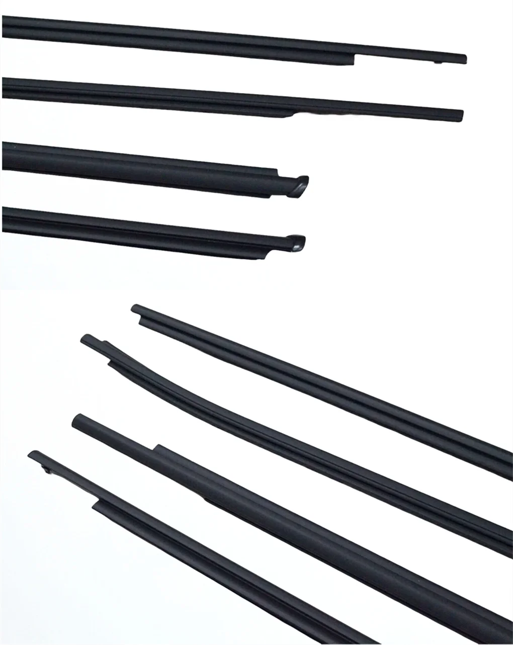 Black Window Glass Seals Door Belt Weatherstrip for Toyota-Hilux-Revo ...