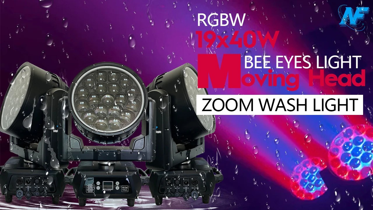 19*40W LED Waterproof Moving Zoom Wash Light Suitable for Party Stage ...
