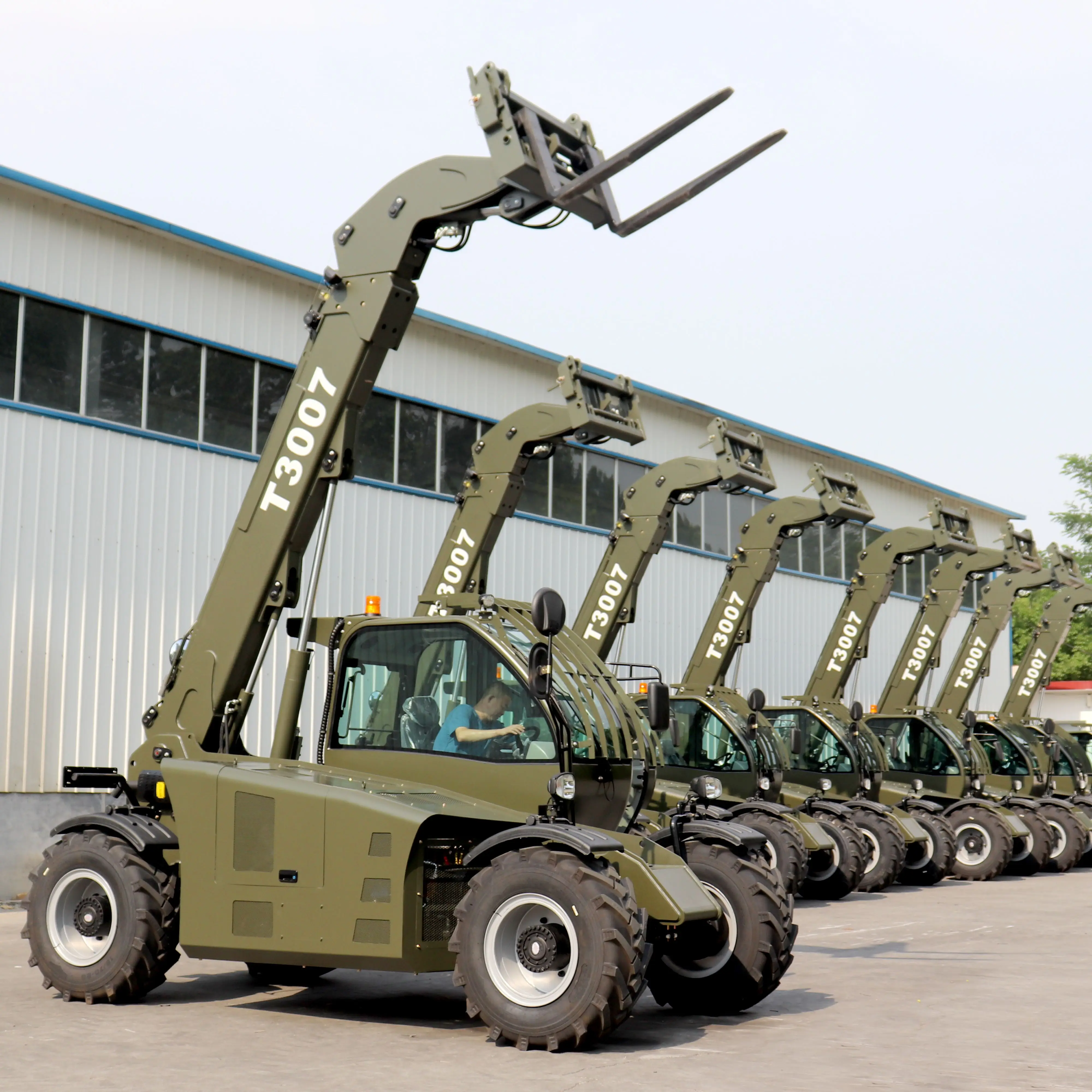 Mini telescopic forklift 3 ton telehandler 7m agricultural use with ...