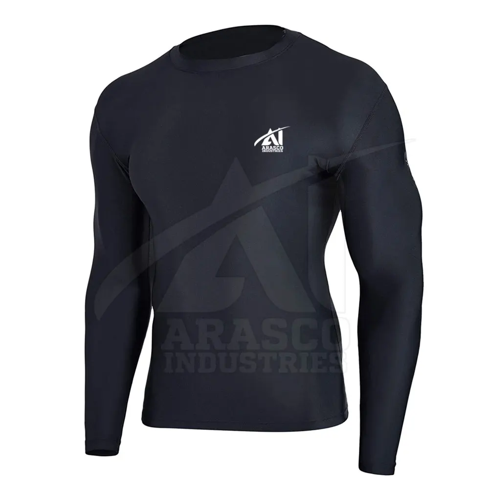 Custom Made Simple Plain Black Color Bjj Rash Guard Hot Sale Mma Rush ...