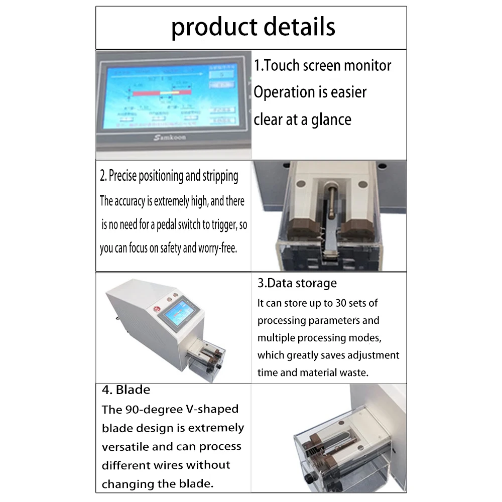 Automatic Coaxial Wire Cable Stripper Strip 9 Levels Stripping Machine ...