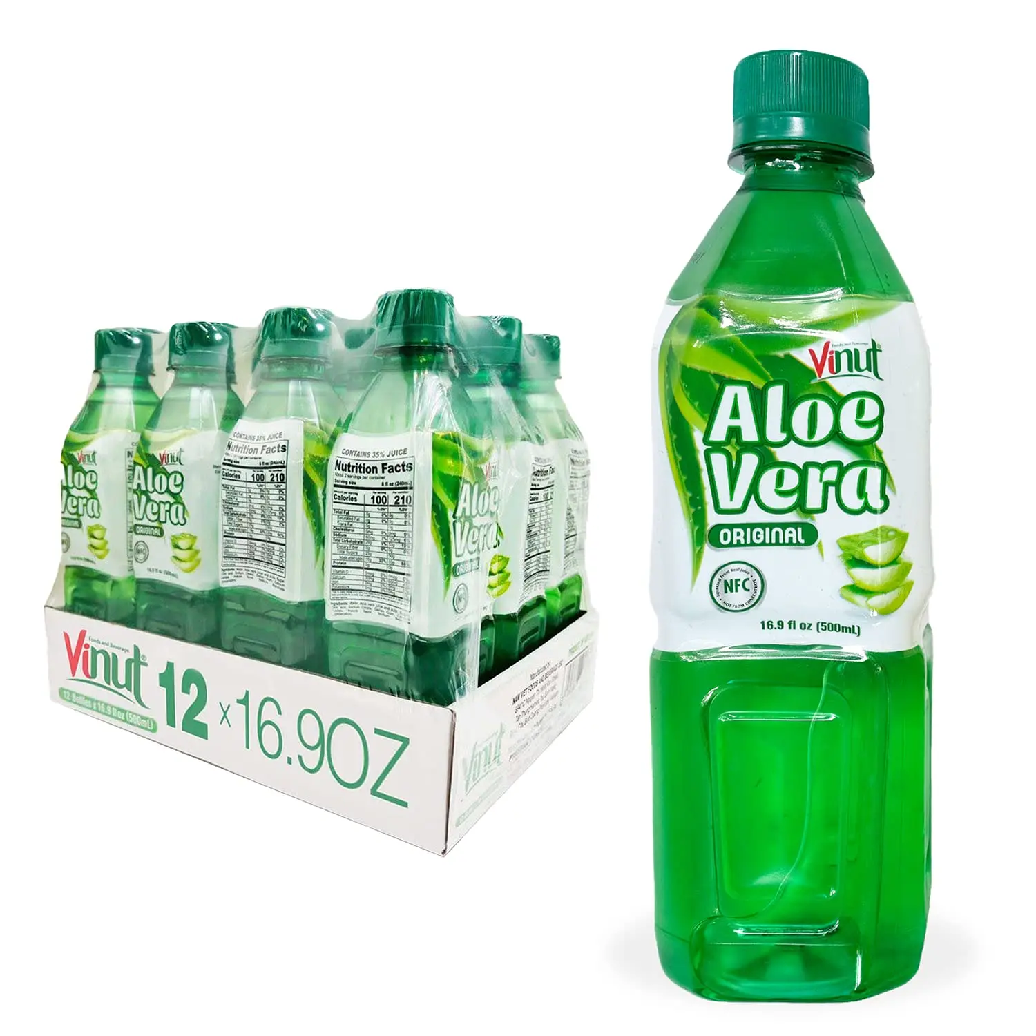 500ml Bottle Aloe Vera Juice Drink with Pulp with Fruit Flavor From ...