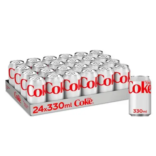 Carbonated Cola Diet Flavored Soft Drink W/ Sugar & Sweeteners 330ml ...