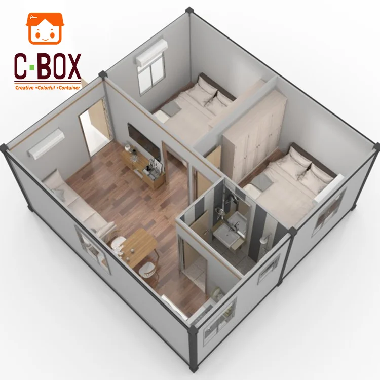 Cbox Container House - Economical 2-Bedroom Prefab Solution