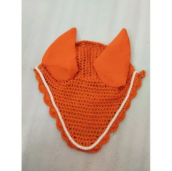 Fly Veil Ear Bonnet Hood Net Breathable Cotton Horse Fly Ear Cap Colour ...