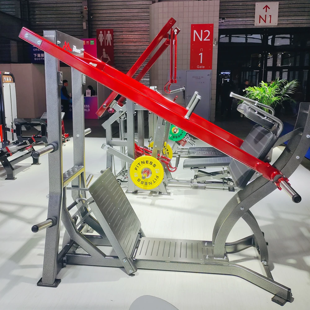 Double Track Squat Gym Strength Training Bodybuilding Plate Loaded Pendulum Squat Machine - Buy ...