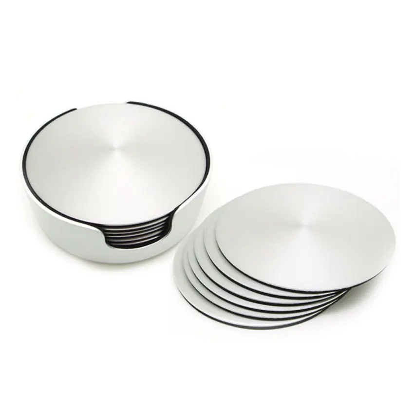 Wholesale Custom Logo Laser Engraved Promotional Etched Metal Coaster ...