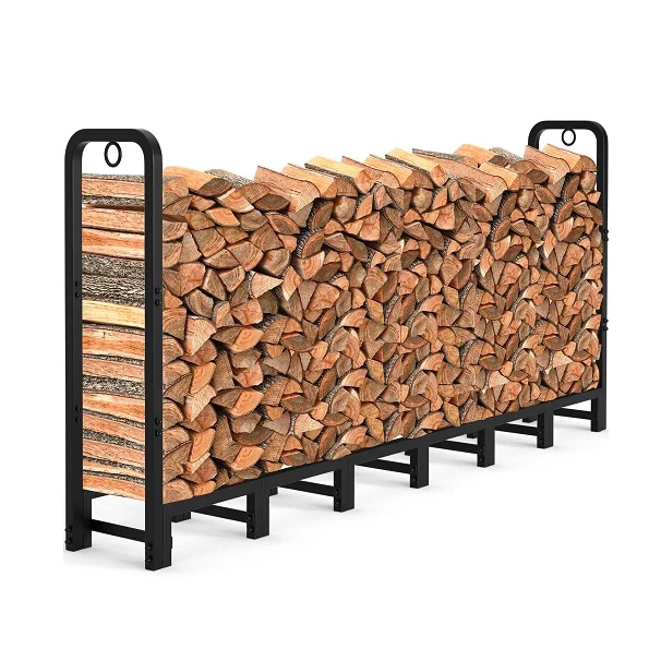 Antique Design Wood Storage Log Rack Firewood Storage Holder Indoor ...