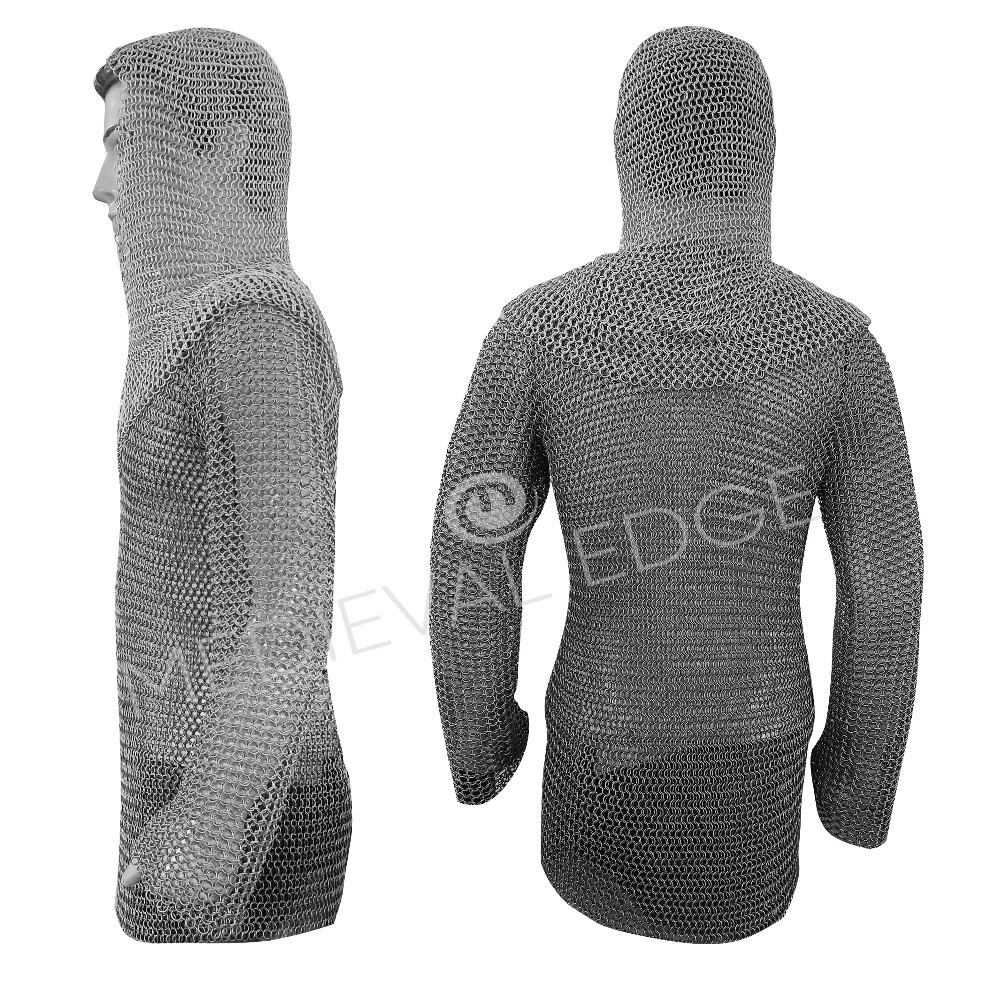 Custom round solid aluminium butted ring chainmail customizable full ...