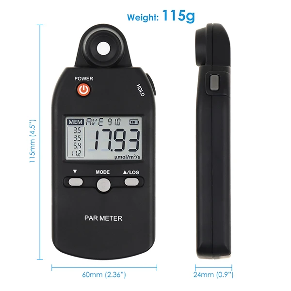 Advanced Digital PAR Meter - Measure Light Intensity