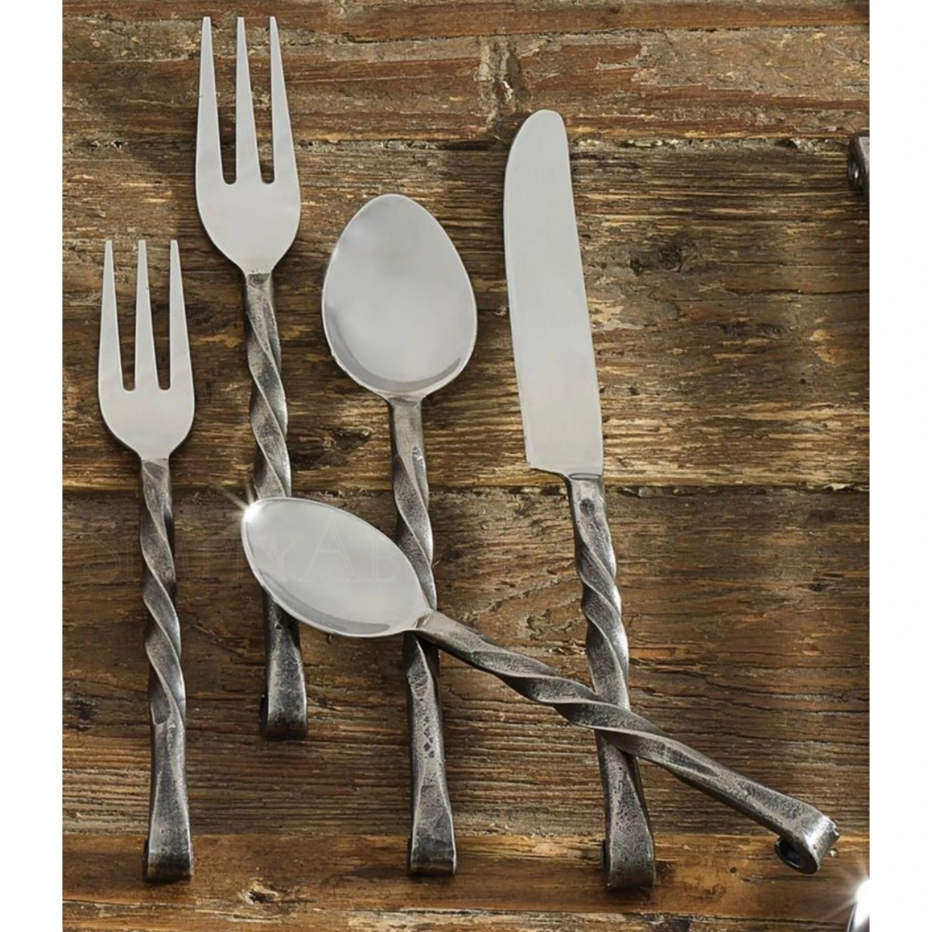 Acrylic Flatware Cutlery Set Stainless Steel Matte Polish Green Acrylic ...