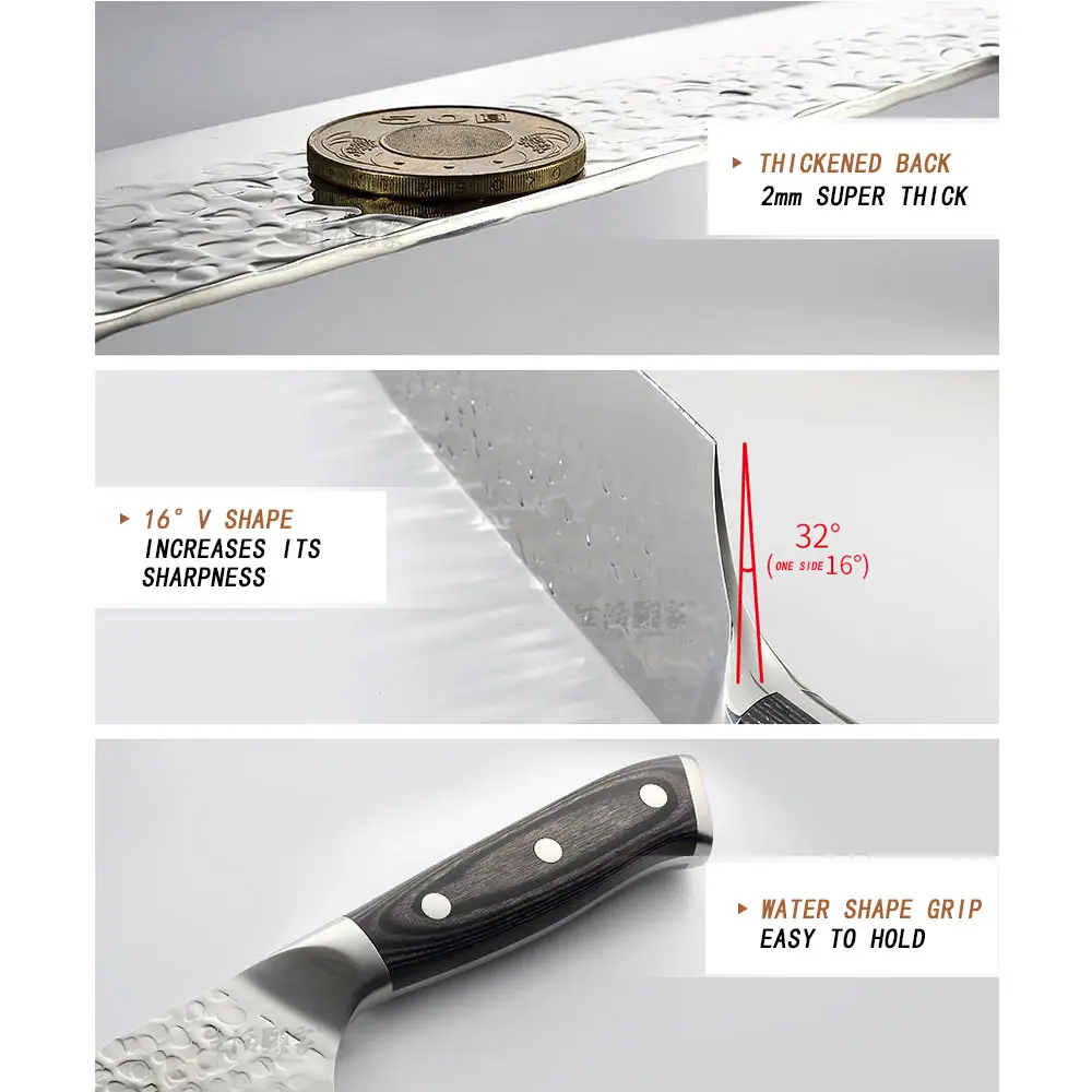 German Stainless Molybdenum Vanadium Steel Chef Knife - Buy Blade Knife ...