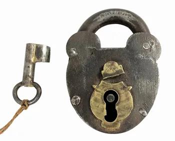 Top-notch Pad Lock Antique Finish Brass And Iron Lock With Two Keys ...