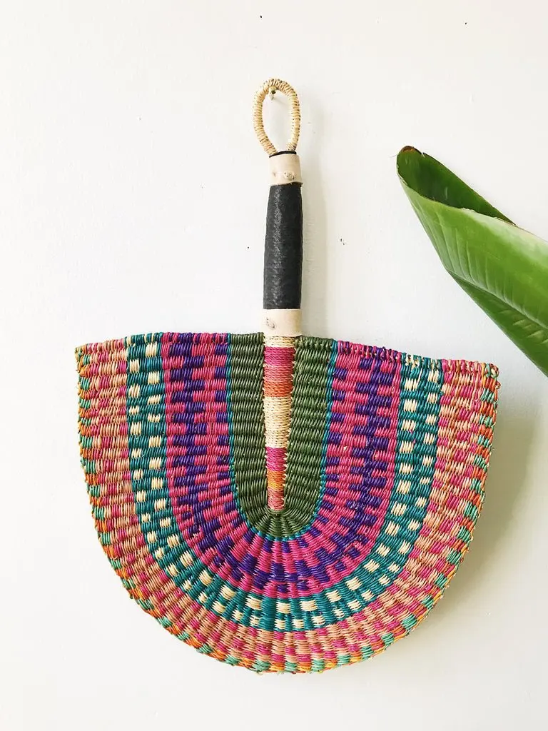 Seagrass Weaving Decorative African Fan Set Wall Hanging Straw Fans ...