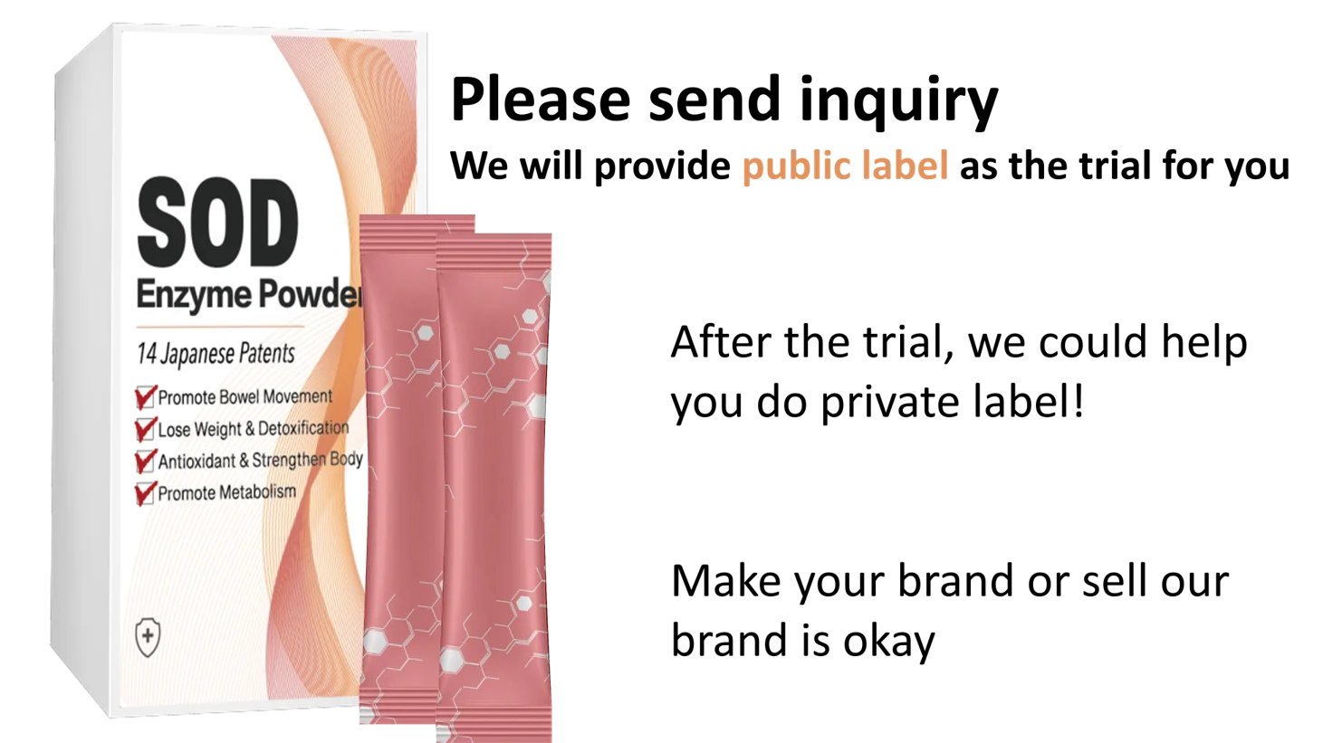 Japanese SOD Enzyme Weight Loss Slimming Powder OEM/ODM