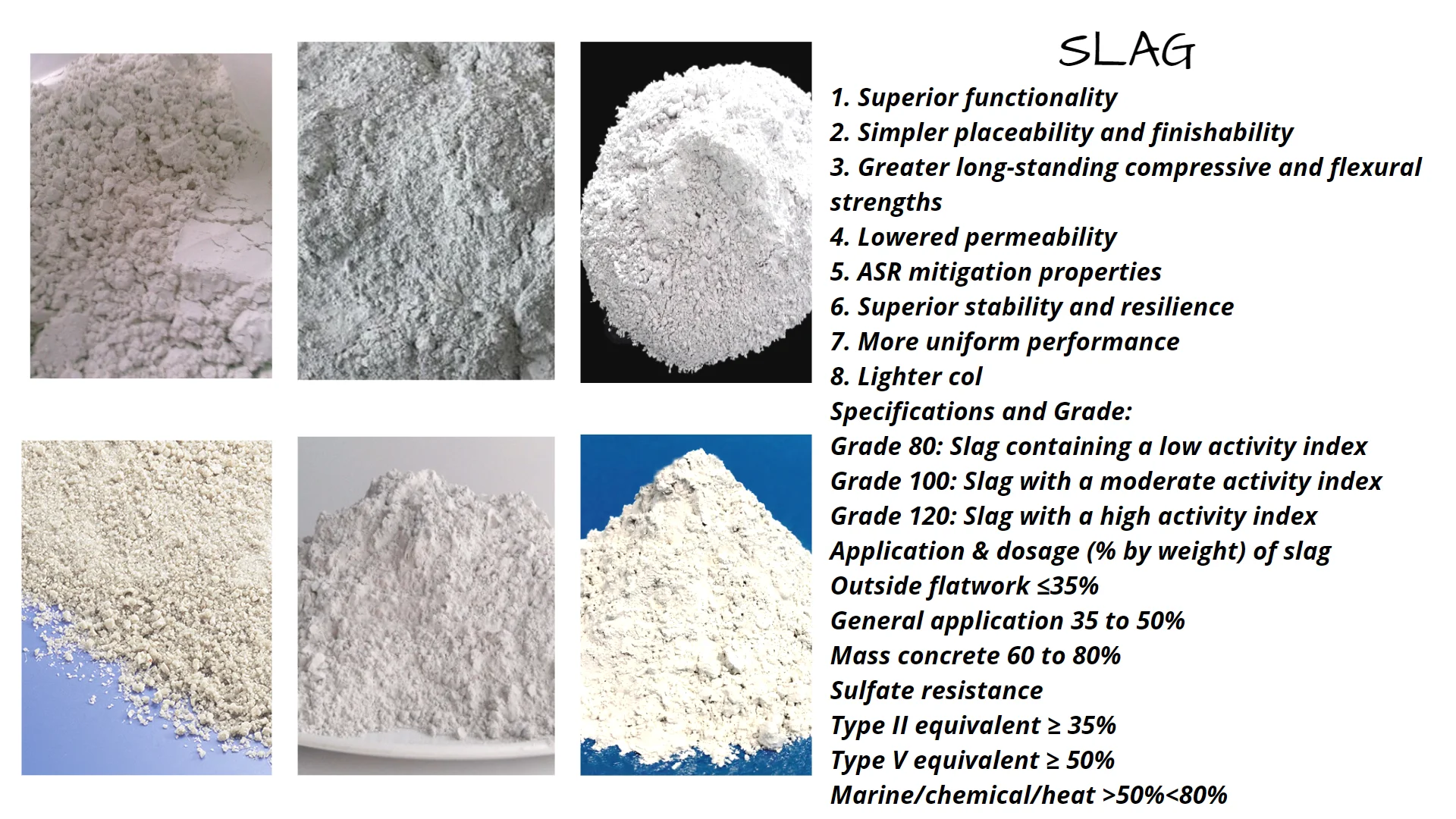 Hot Sale Construction Material Ground Granulated Blast Furnace Slag At ...