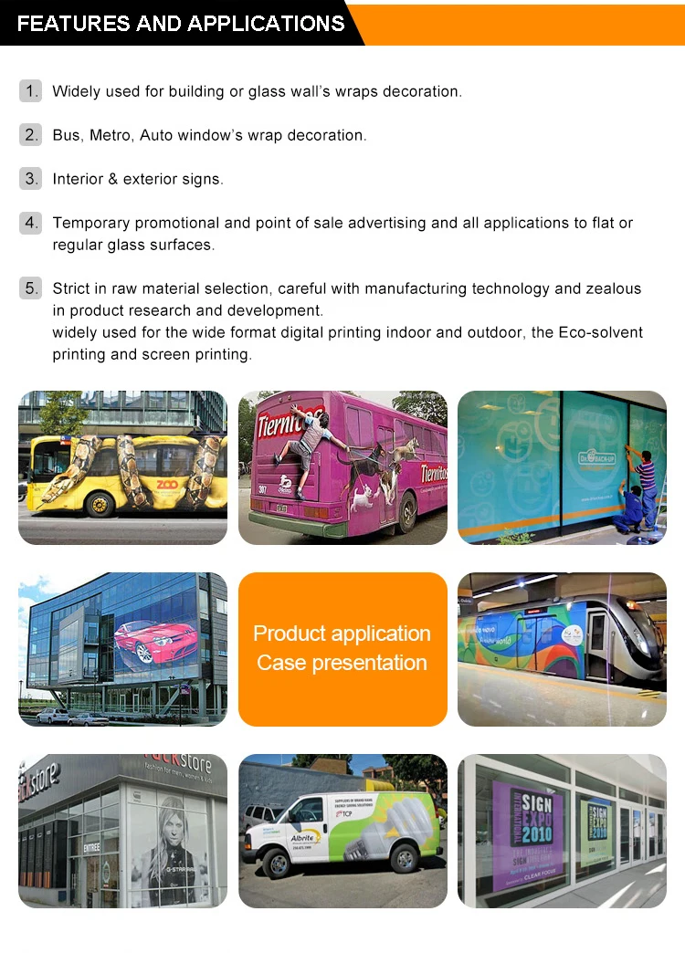 Pvc Printable One Way See Through Film Window Glass Advertising One Way ...