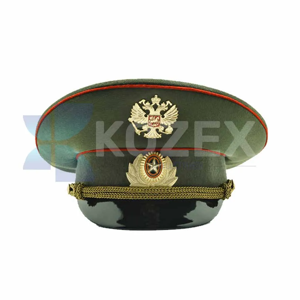 High Quality Multi Color Captain Peak Cap Made In Wool Officer Peak ...