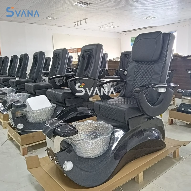 Luxury Nail Salon Furniture Equipment White Black Foot Spa Massage Manicure Pedicure Chair ...