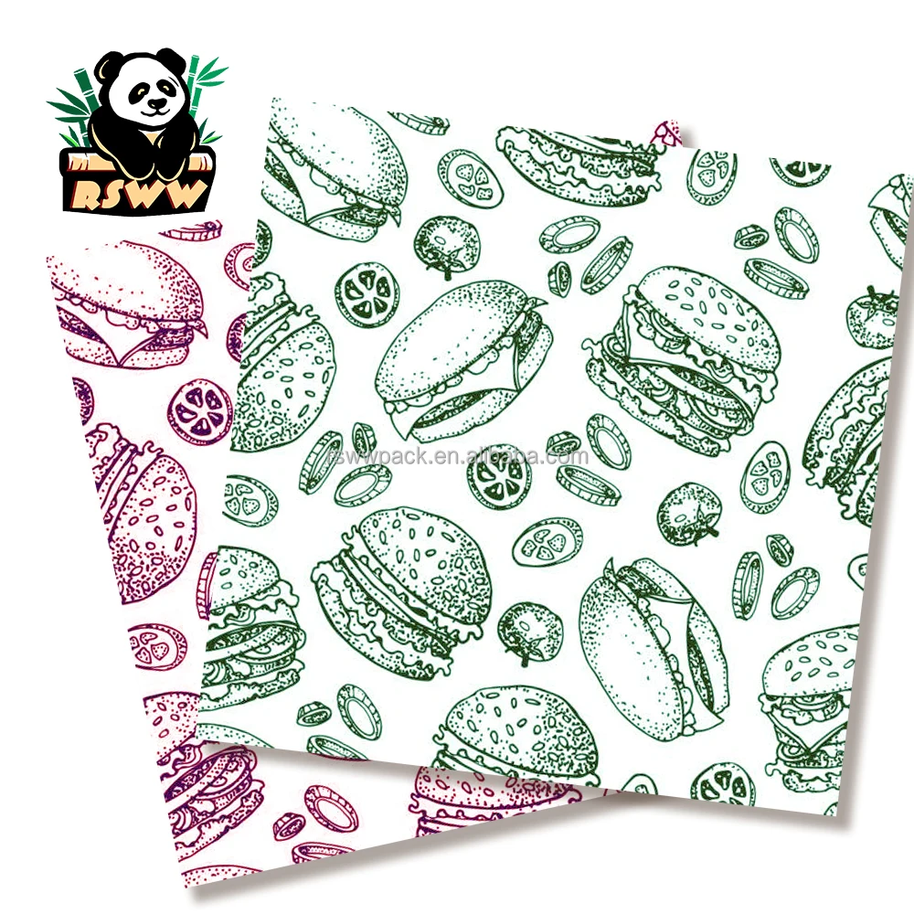 Disposable Pe Coated Wax Paper For Cafe Tacos Sandwich Noodle Pies ...