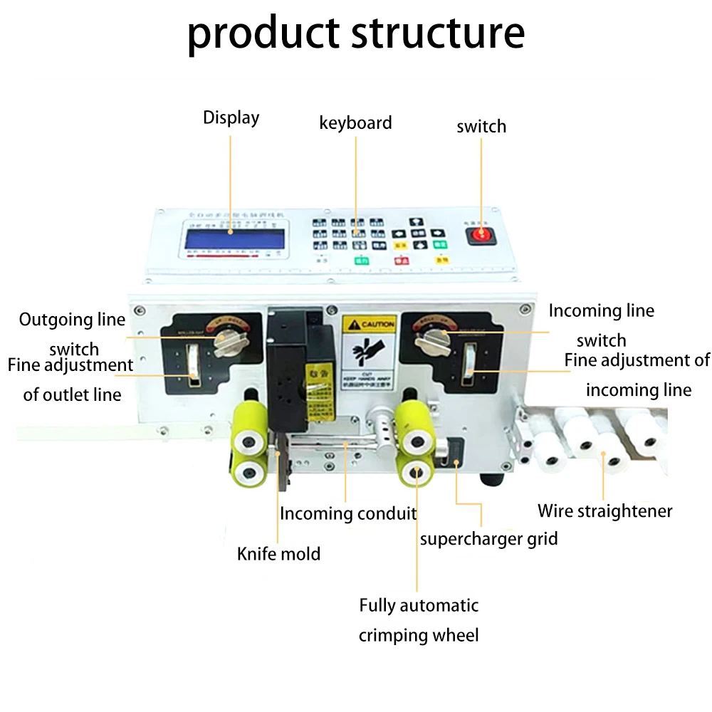 Professional Automatic Wire Stripping Machine 2 Wire Cutting and ...