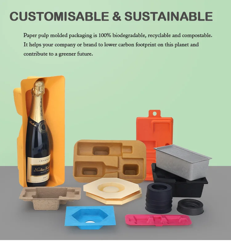 Eco-friendly Biodegradable Razor Insert Sugarcane Molded Pulp Tray ...