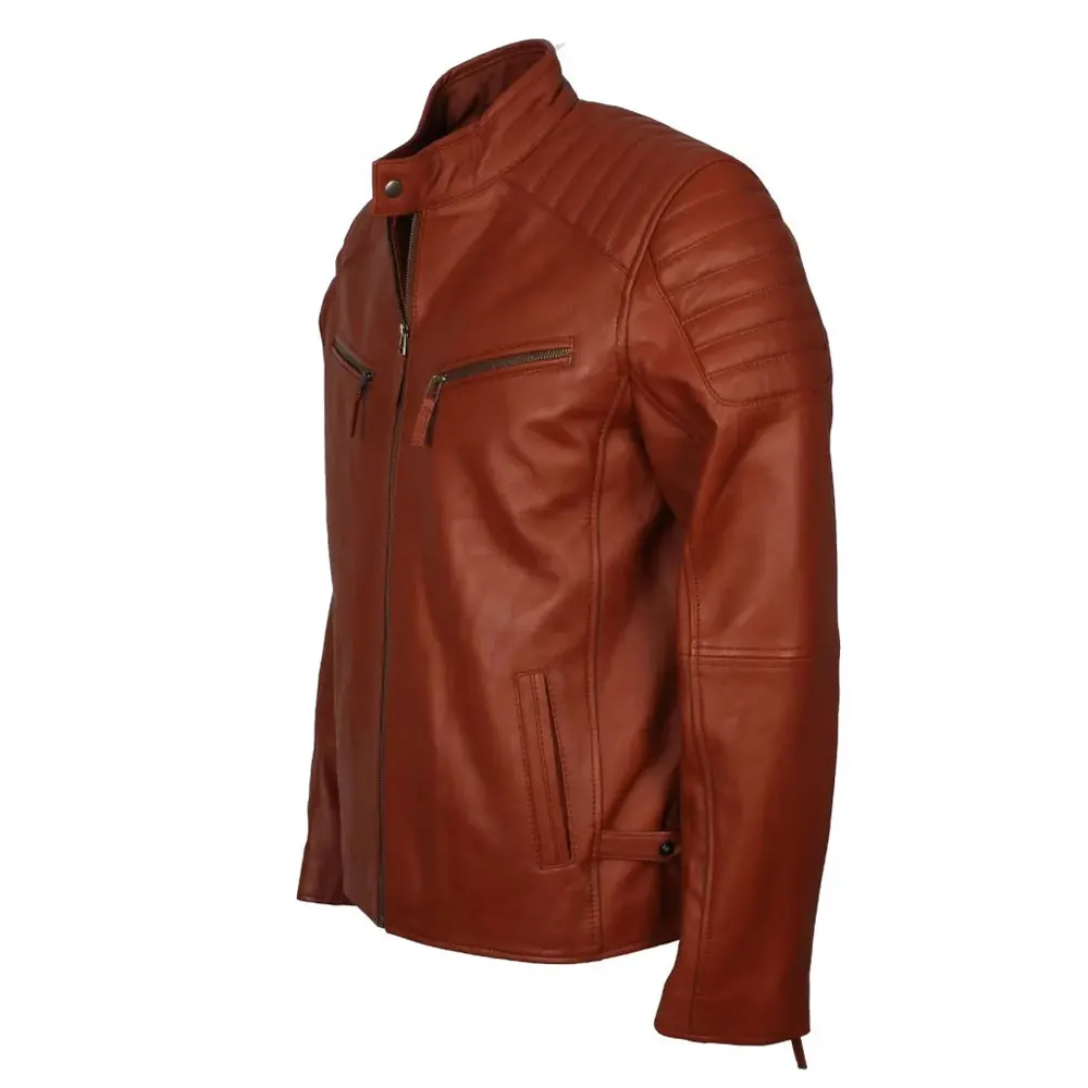 Pure Leather Fancy Fashion And Racing Men's Jackets Quick Drying ...