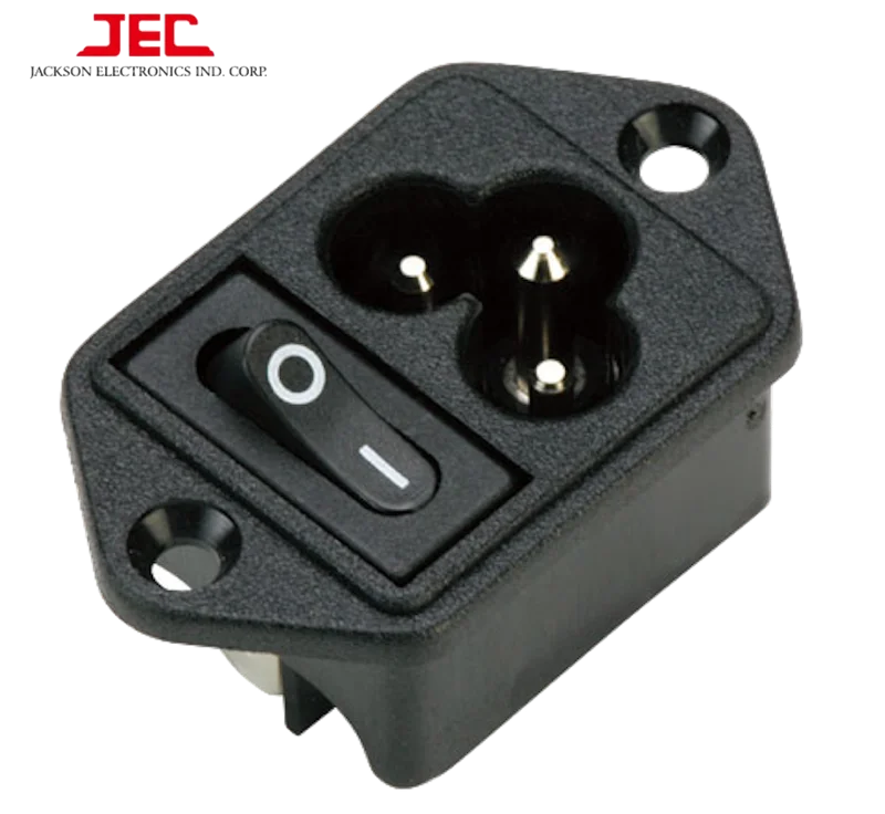 Jec Iec C6 Inlet Socket With Switch - Buy 3 Pin Ac Socket,Iec 320 C6 ...