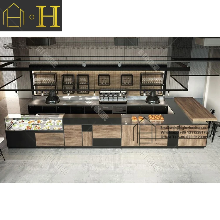 Customized Fast Food Store Counter Design - Modern Style