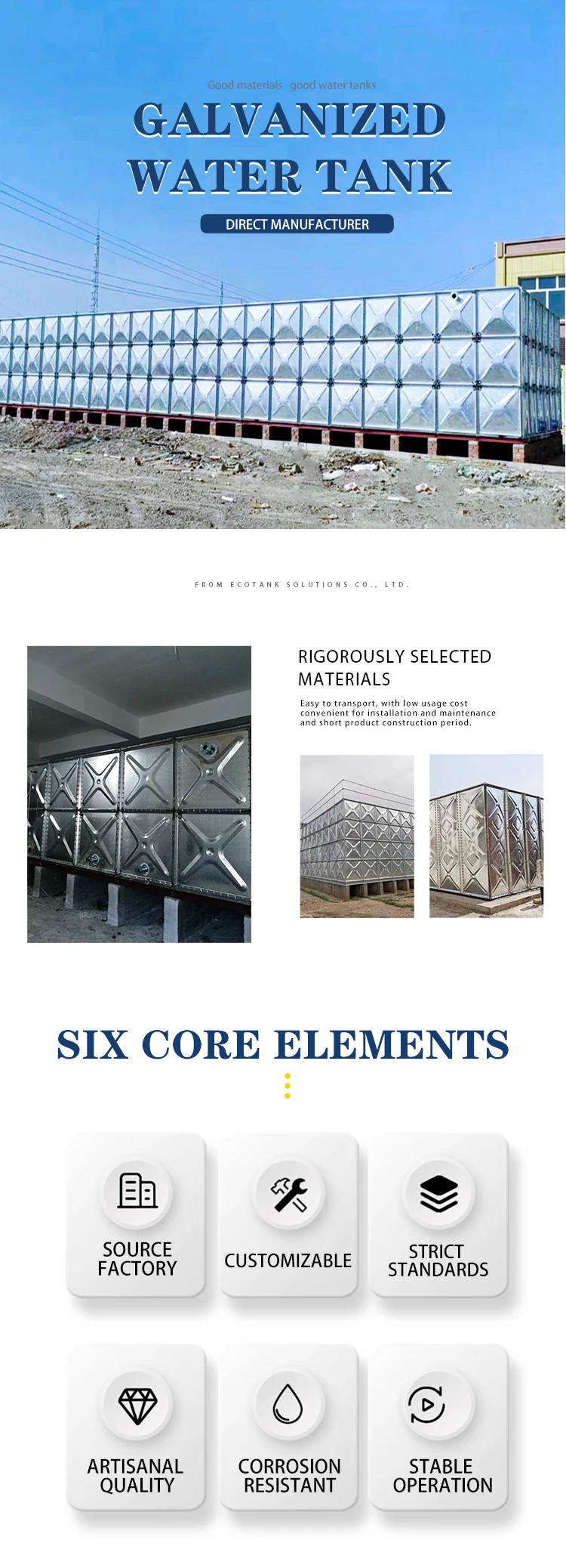 Durable 10000 Liter Galvanized Water Tanks for Mexican Farms Resilient ...