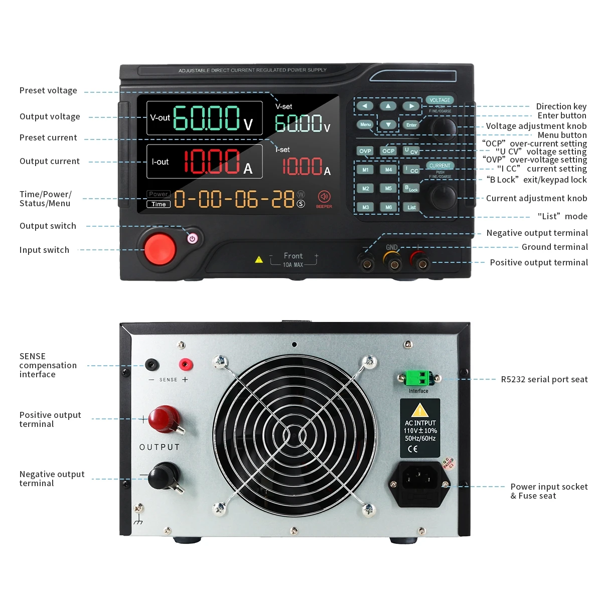 Myami 50v 60v 80v 100v 120v 150v 200v 300v 400v 500v 600v 800v Digital Programmable Adjustable ...