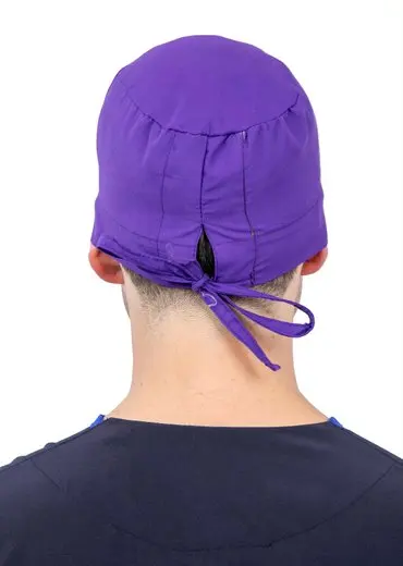 Men Antifluid Purple Scrub Medical Cap (custom) - Buy Medical Scrub Cap ...