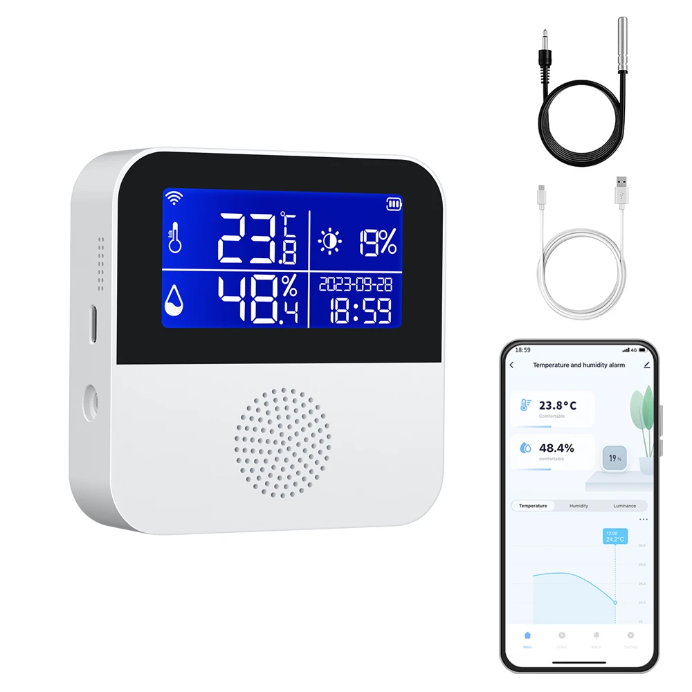 Wifi Easier Carrying Temperature Humidity Data Logger, Wifi 2.4G ...