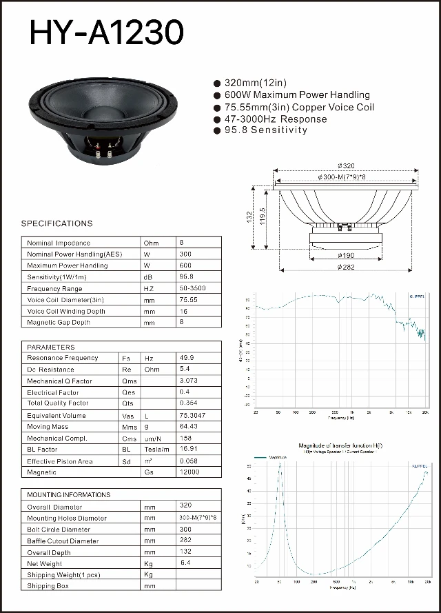 Modern A1230 Oem Manufacturers Karaoke Party 12 Inch Mid Bass Speaker ...