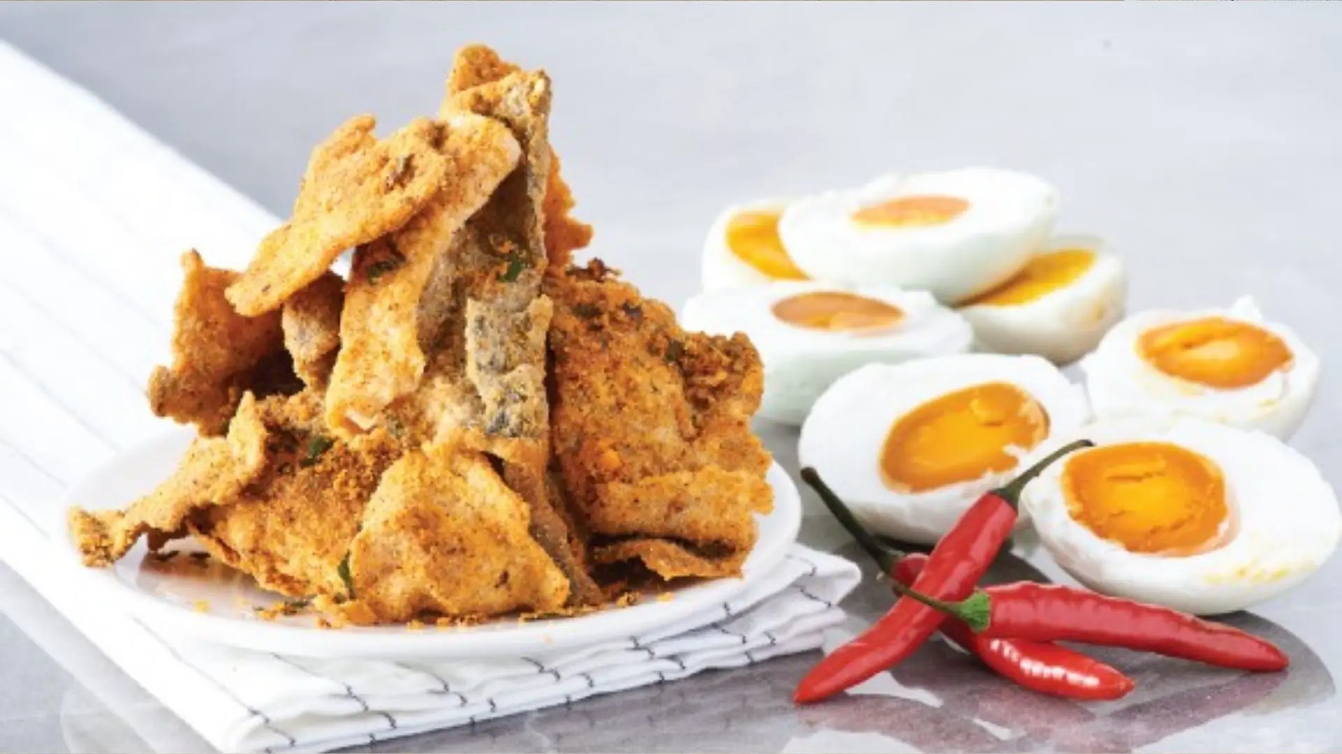 Vietnamese Fish Skin - Crispy Fried Sea Fish with Salted Egg