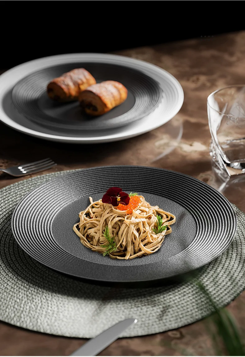 2024 Japandi Emboss Texture Restaurant Platos Vajilla Porcelain Main ...