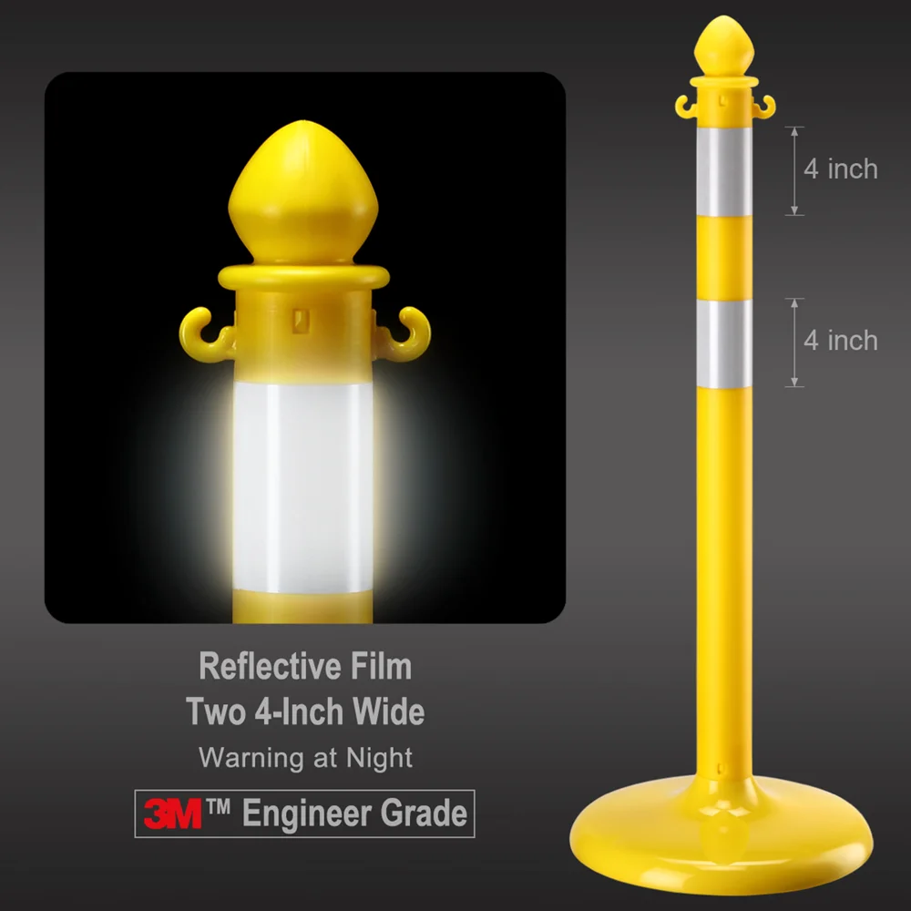Reflective Visible Plastic Stanchion Post-w For Road Safety Enhancement ...