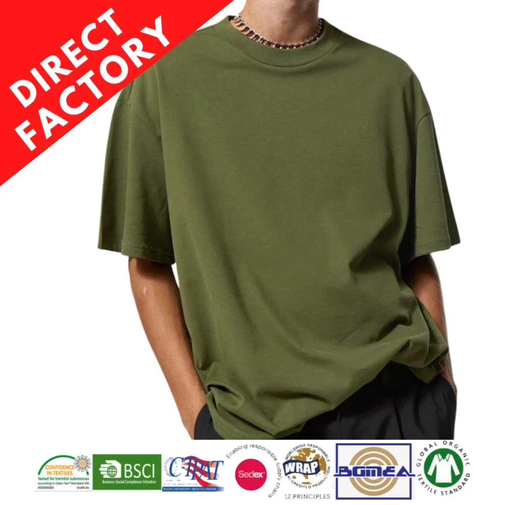 Heavyweight Drop Shoulder Blank Oversize T-shirt Wholesale Custom 100%cotton Acid Washed Men's ...