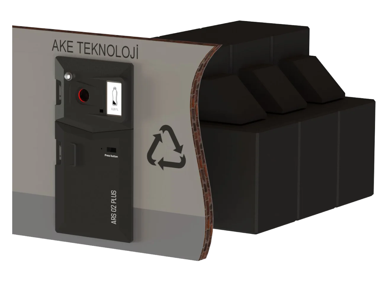 Smart Reverse Vending Machine For Recycling Glass Bottle Plastic And ...