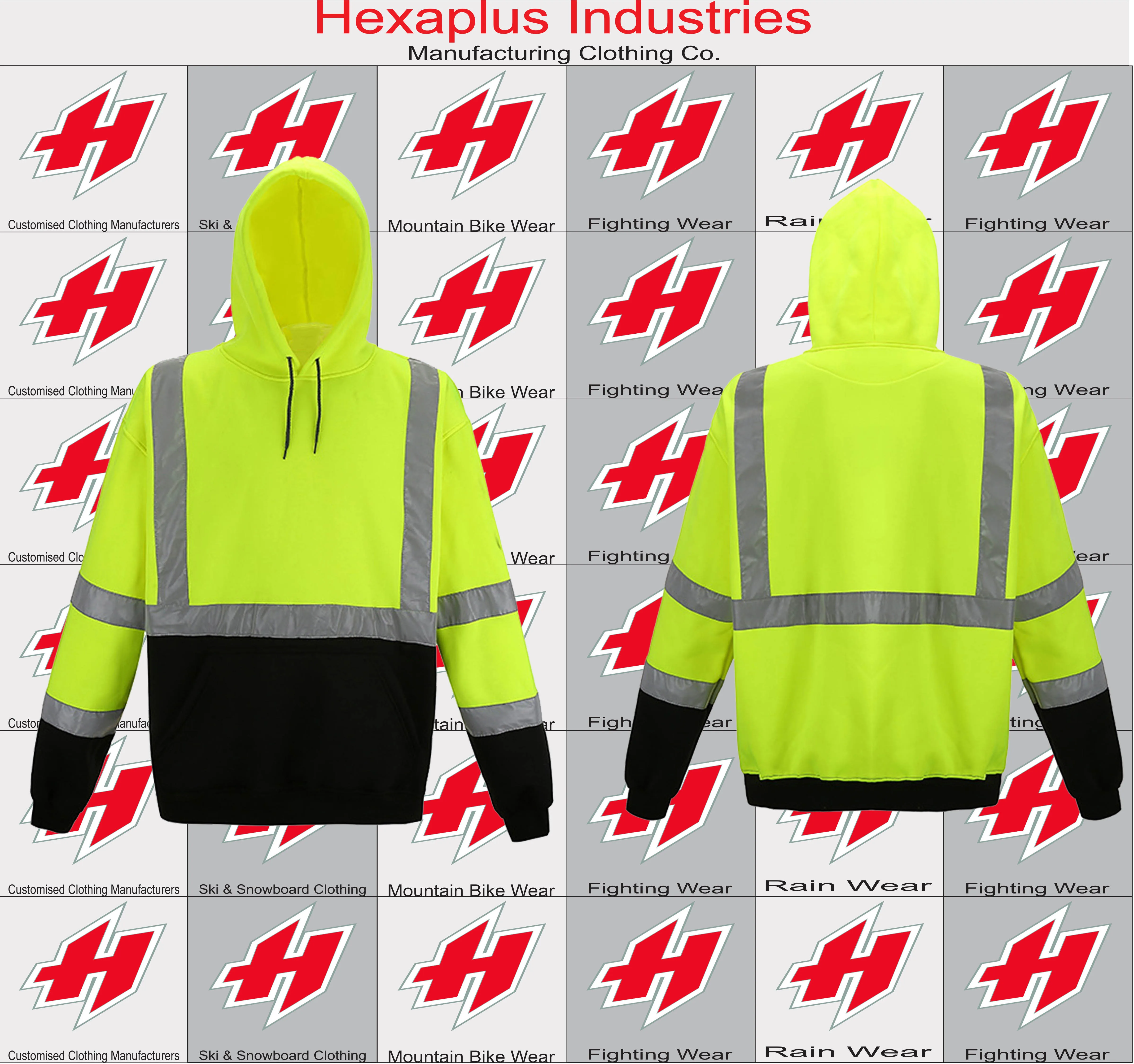 Custom Safety Arc Flash Welding Workwear Reflective Print Hoodie ...
