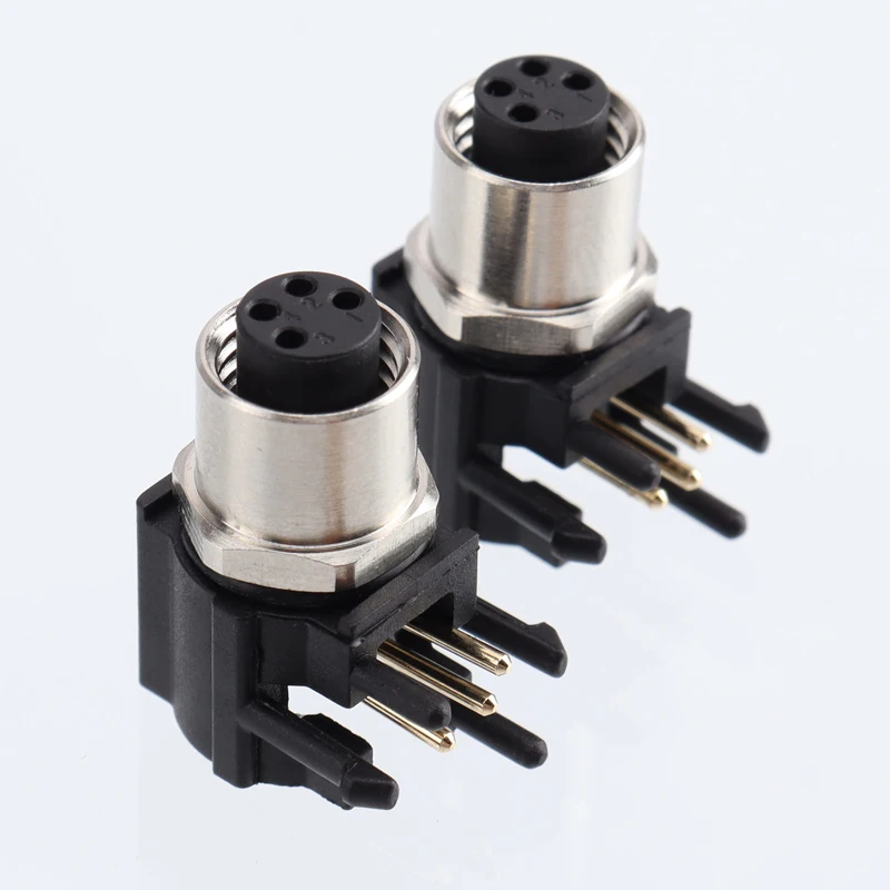 M8 Panel Mount Plastic Connector Solder Type Waterproof IP67 3pin 4pin ...
