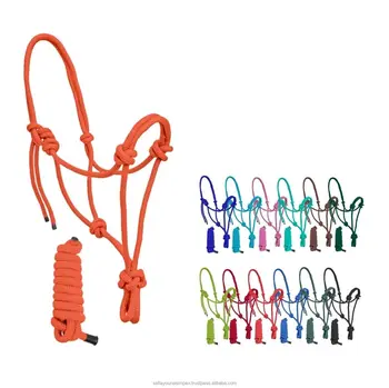 Handmade Horse Rope Halter With 6 Ft Lead Rope Different Colors Fully ...