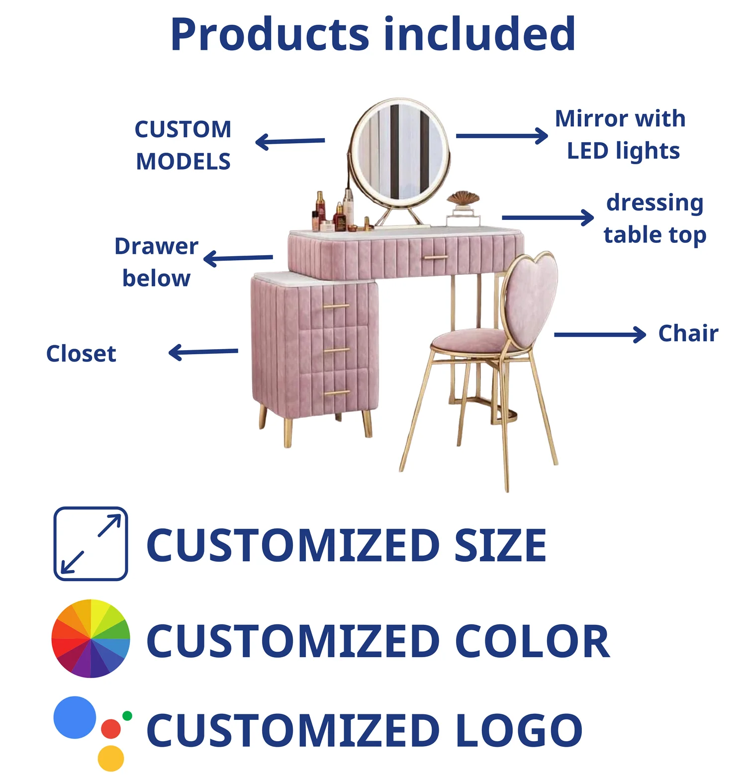 Vietnam Modern/simple Vanity Dressing Mirror Custom Design Dressing ...