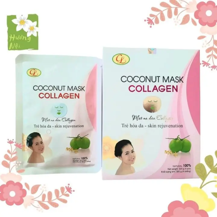 Collagen Coconut Skincare Mask Face Skin Care Made In Vietnam With 97% ...
