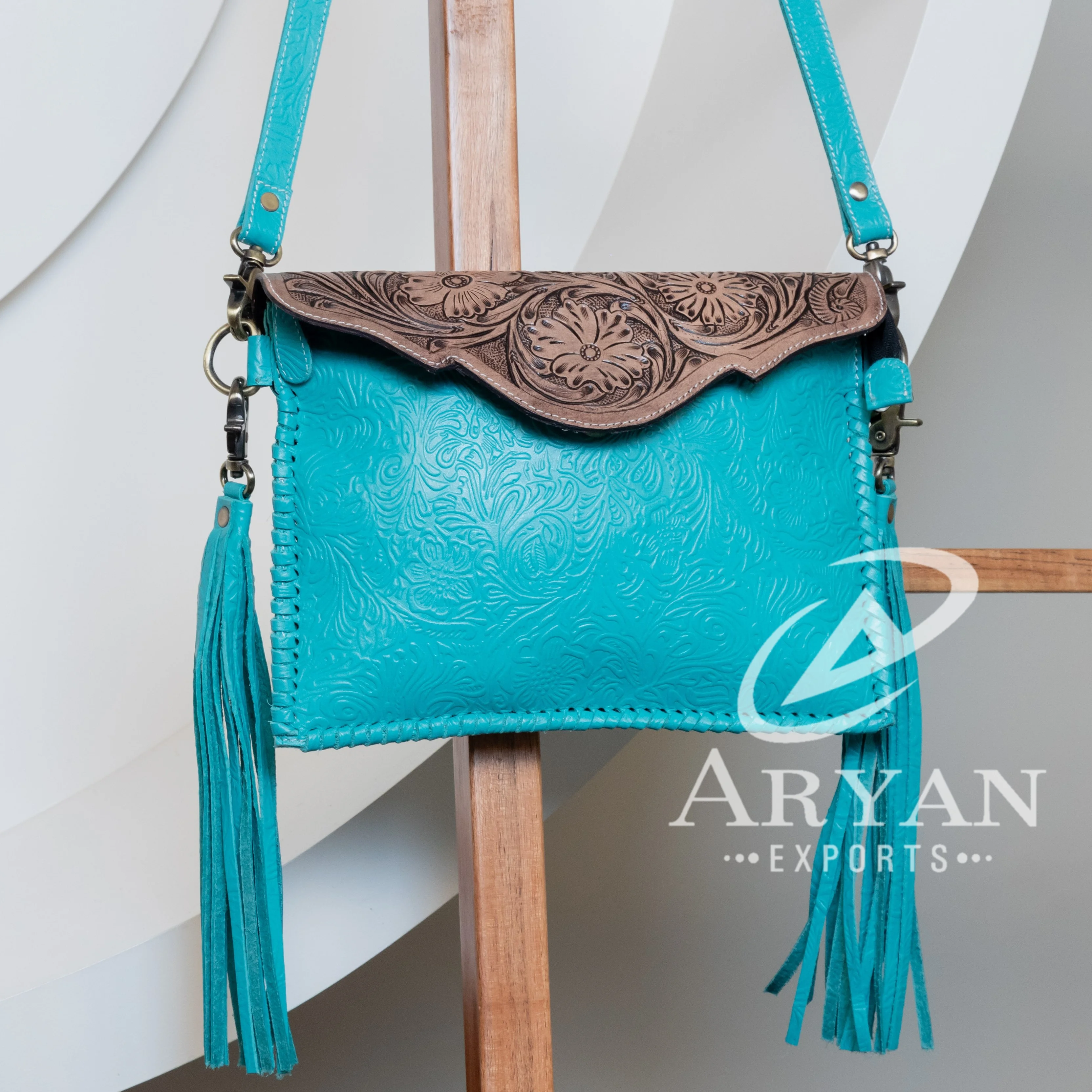 Hot Selling Hand Tooled Leather Envelope Crossbody Purse Western ...