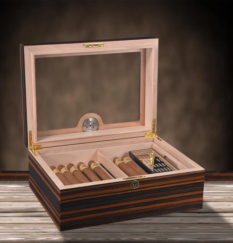 Personalized Custom Cigar Humidor Box Wooden Gift Set Wooden Cigar ...
