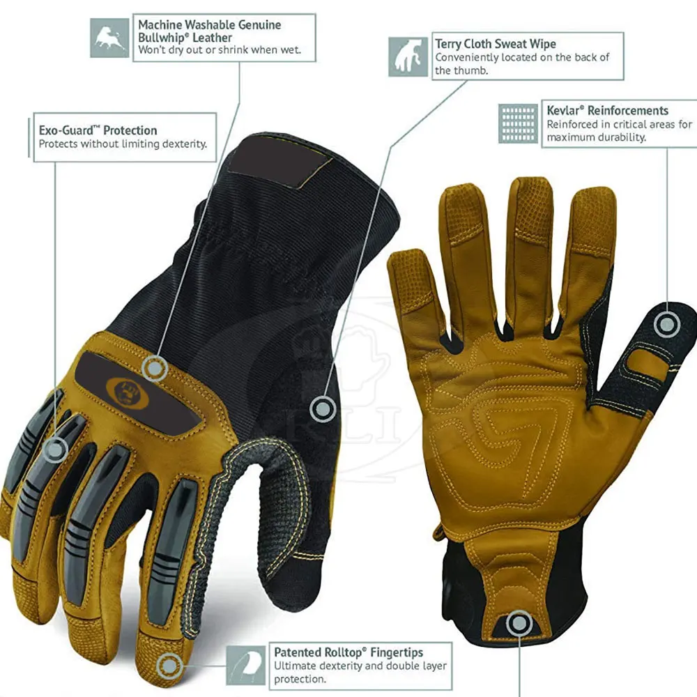 Custom Oilfield Protection Impact Electrical Oil Gas Hand Mechanic Work ...