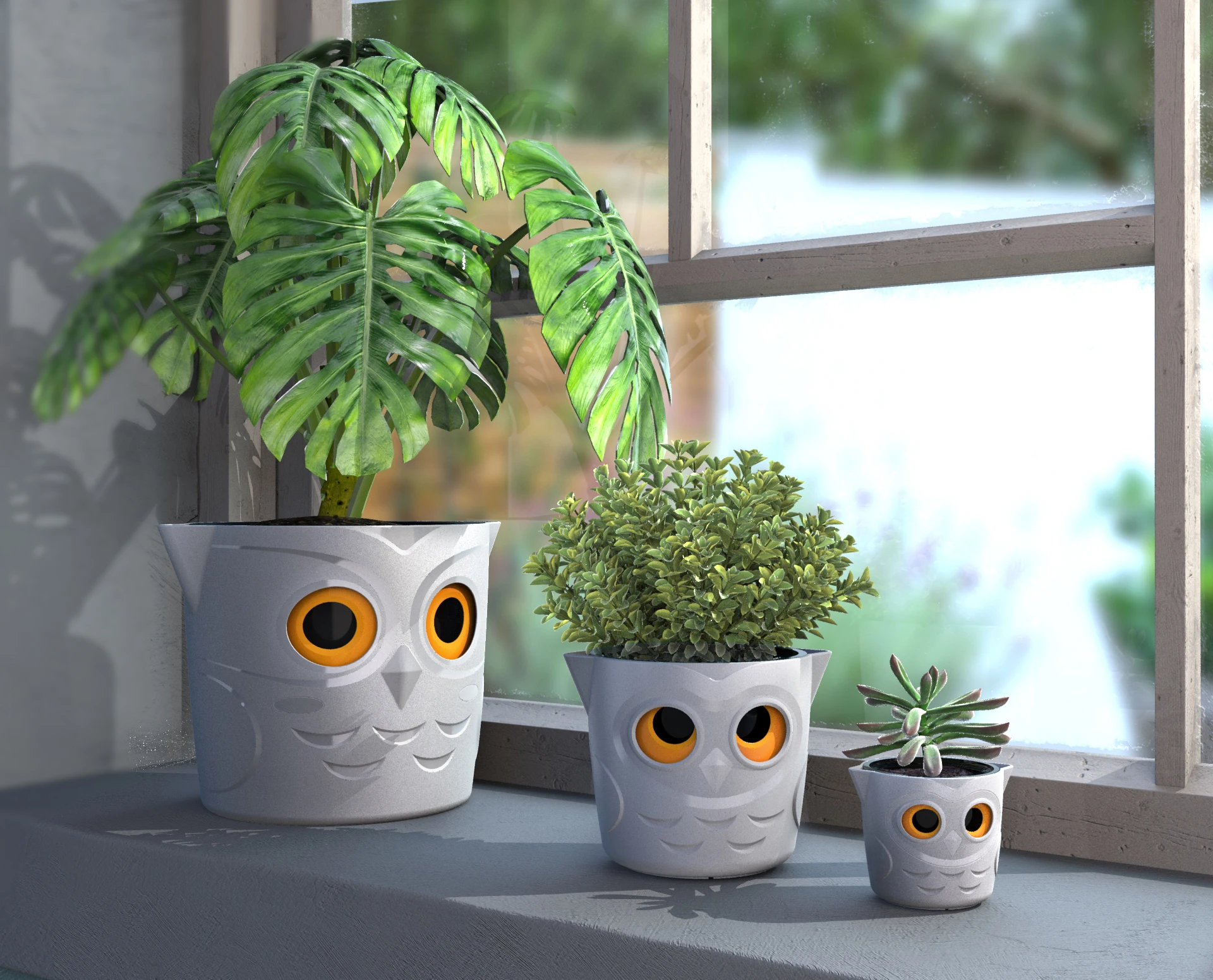 Aqualean medium and small size snow owl planter pot| Alibaba.com