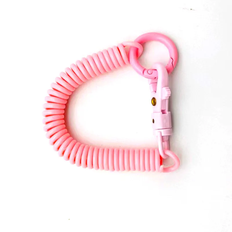 Colorful Spiral Retractable Spring Coil Keychain Theftproof Anti-lost ...